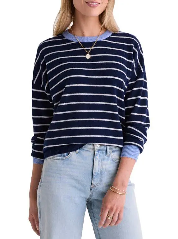 Vineyard Vines Stripe Cashmere Sweater - Stripe Nautical Navy