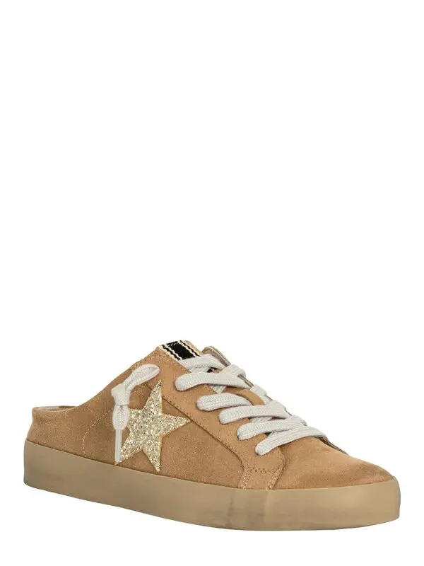 SHU SHOP Polka Sneaker Mule - Beige Suede