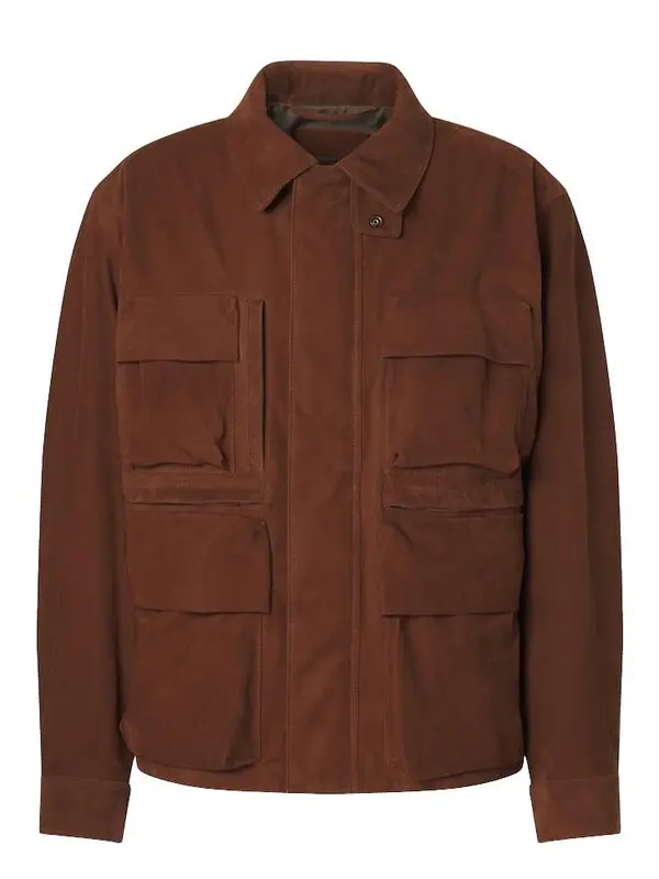 LEMAIRE Suede Field Jacket - Brown
