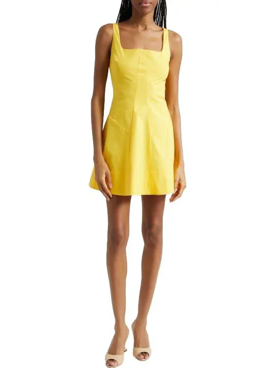 Staud Willow Sleeveless Mini Dress - Sunshine