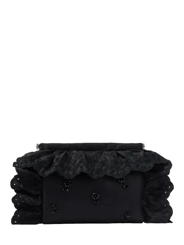 Simone Rocha Embellished Pillowcase Clutch - Black
