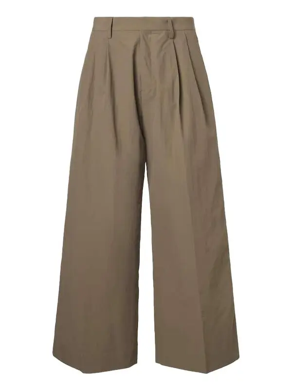 ERL Pleated Wide-leg Trousers - Green