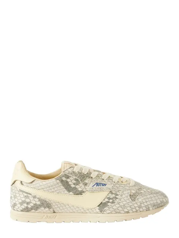 AUTRY Windspin Snake-effect Suede Sneakers - Snake Print
