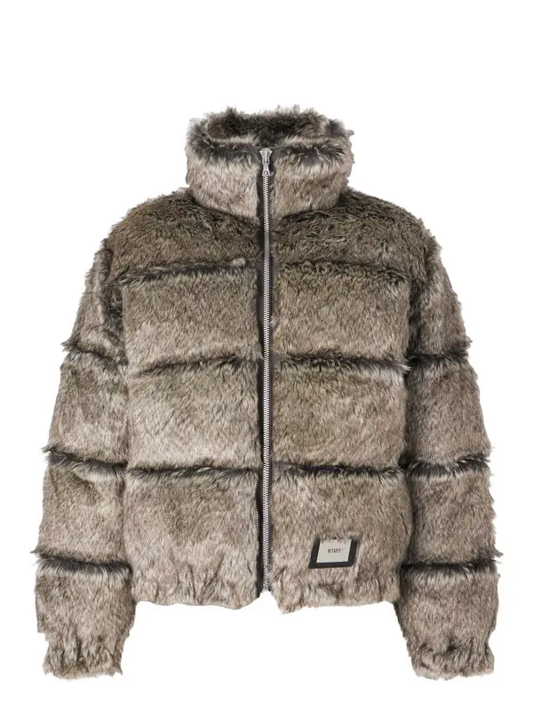 WTAPS Quilted Plush Coat - Brown