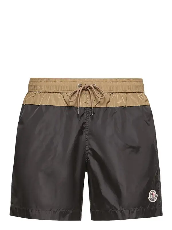 Moncler Contrast Swim Shorts - Black