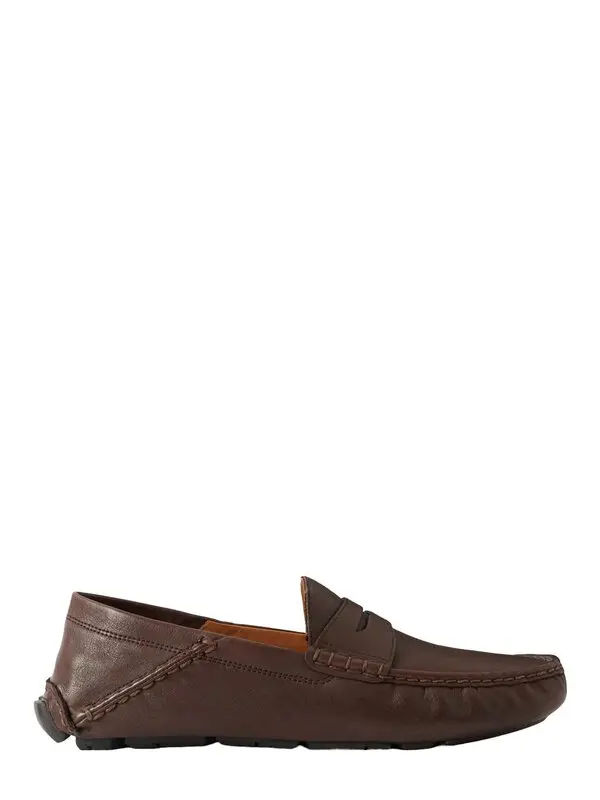 Polo Ralph Lauren Anders Collapsible-heel Penny Loafers - Brown