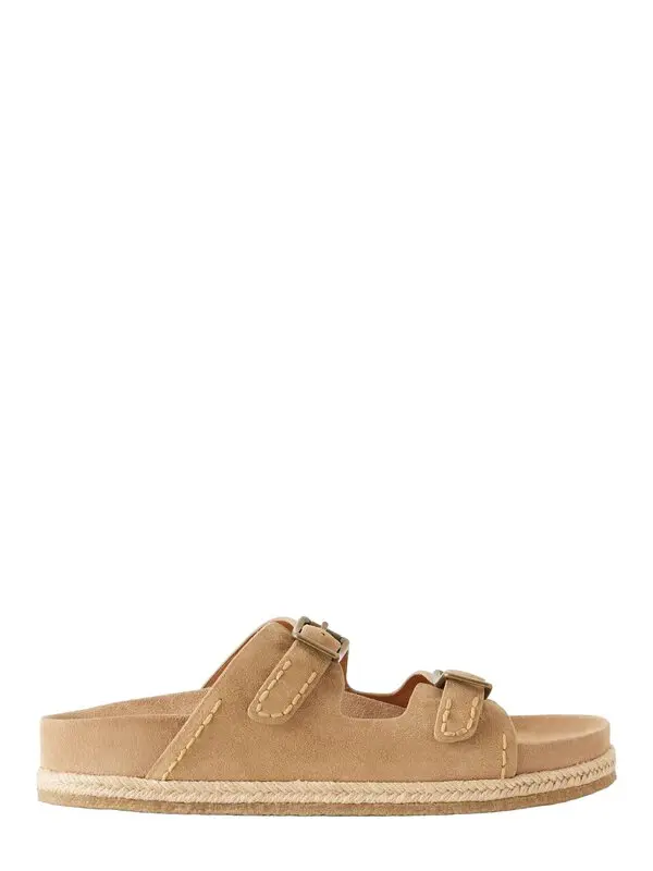 Polo Ralph Lauren Turbach Buckled Suede Sandals - Beige