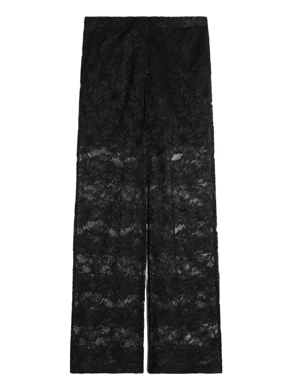 Sportmax Floral Lace Trousers - Black