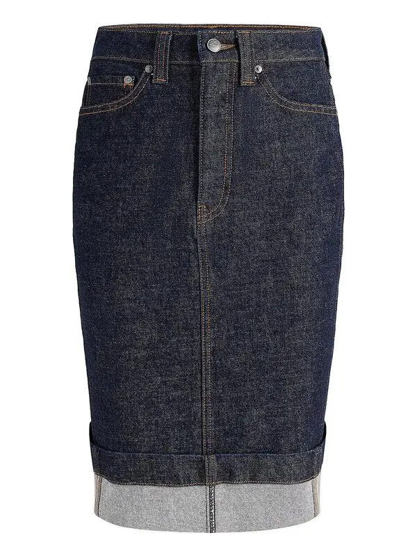 Khaite Kendra Pencil Skirt - Denim