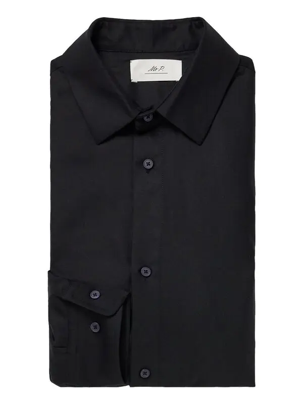 Mr P. Wool, Silk And Cashmere-blend Shirt - Blue