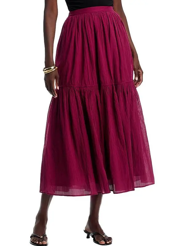 AREA STARS Pia Pintuck Skirt - Berry