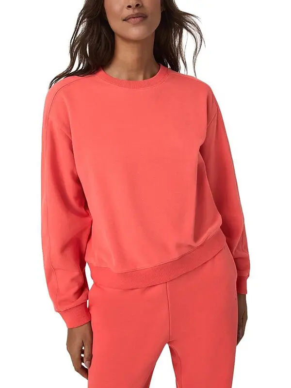 Vuori Sedona Seams Crewneck Sweatshirt - Bright Coral