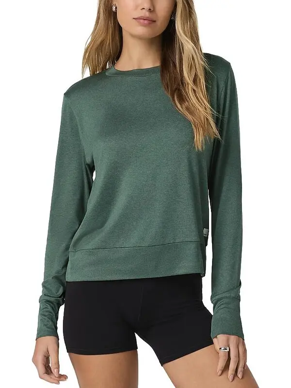 Vuori Daydream Crewneck Top - Agate Green Heather