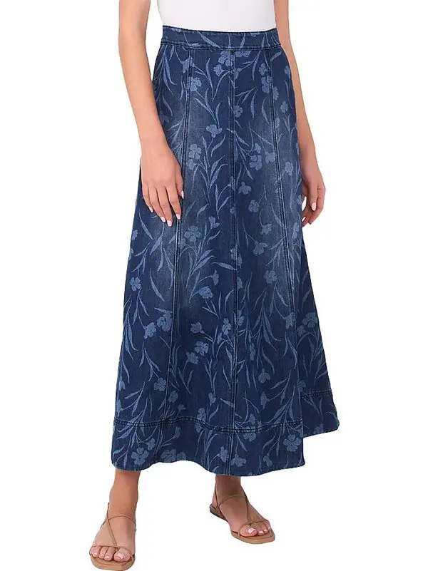 1.State Seamed Denim Maxi Skirt - Indigo Wash