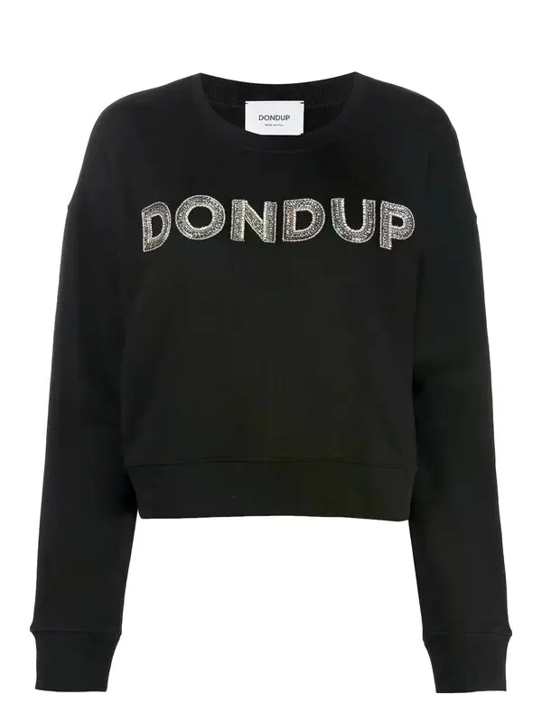 DONDUP Branded Long-sleeve T-shirt - Black