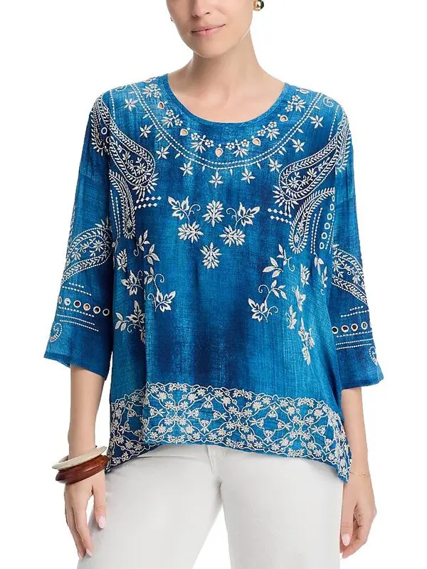 Johnny Was Siana Silk Blouse - Siana Print