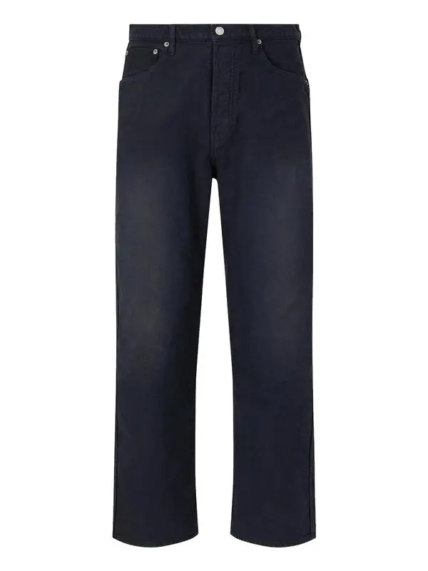 Visvim Fluxus 01 Straight-leg Cotton-corduroy Trousers - Black
