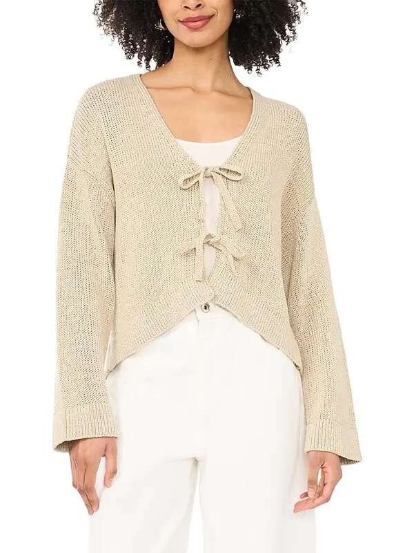 1.State Tie Front Cardigan - Birch