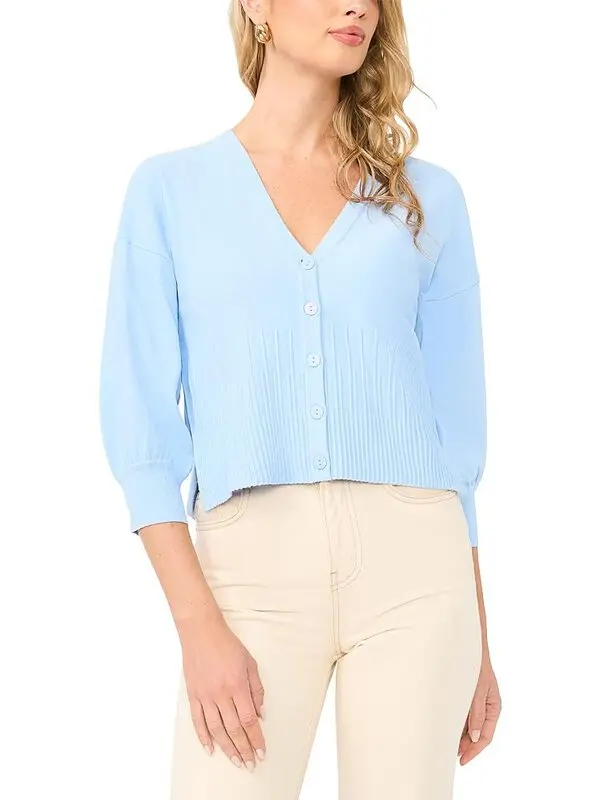 1.State Ribbed Hem Cardigan - Windsurfer