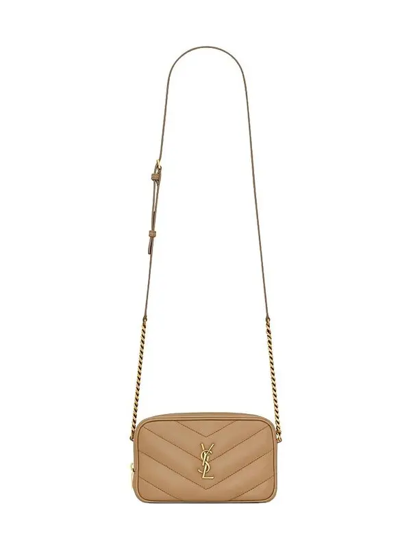 Saint Laurent Loulou Mini Camera Bag - Natural Tan