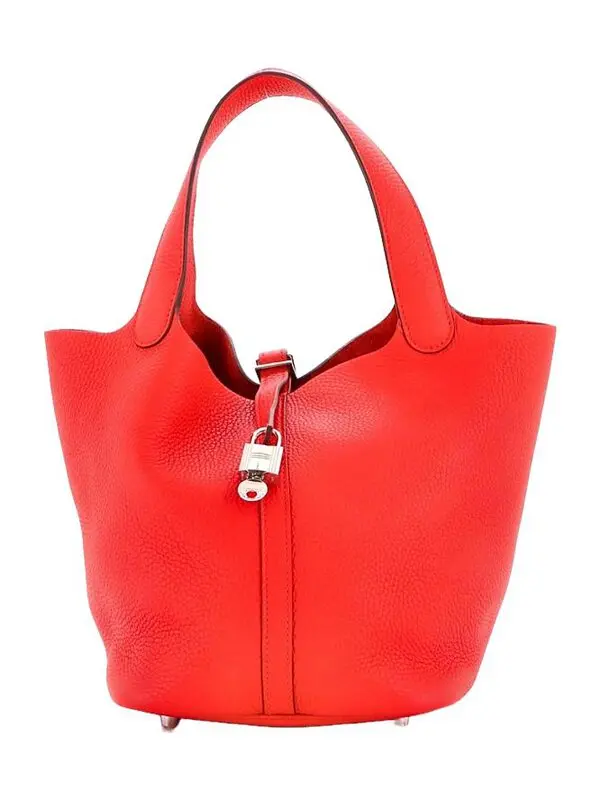 Hermès Mm Picotin Lock Bag Clemence - Red