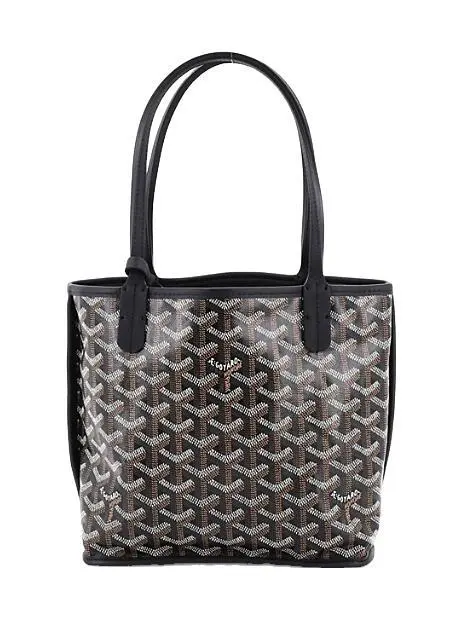 Goyard Anjou Reversible Tote Coated Canvas - Black