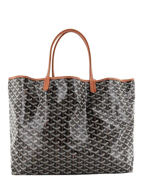 Goyard Gm Saint Louis Tote Coated Canvas - Black