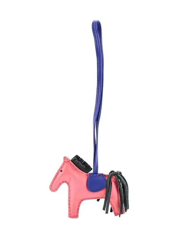 HERMES Pm Grigri Rodeo Bag Charm - Pink/ Blue/ Green/ Pink