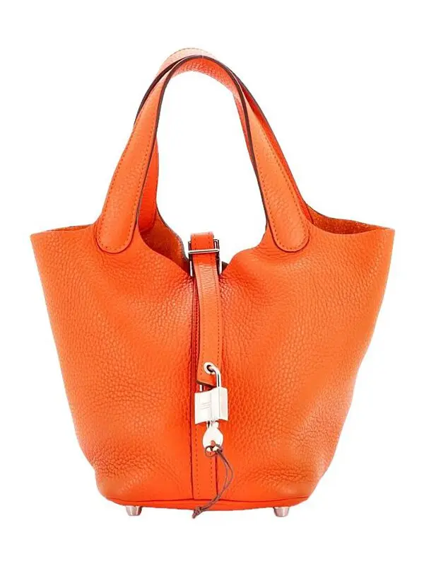 HERMES Pm Picotin Lock Bag - Orange