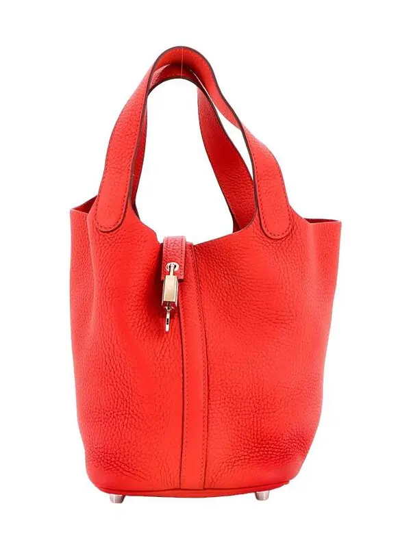 Hermès Pm Picotin Lock Bag Clemence - Red