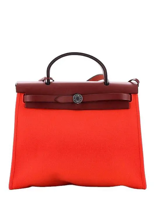 Hermès 31 Herbag Zip - Orange/ Orange/ Red