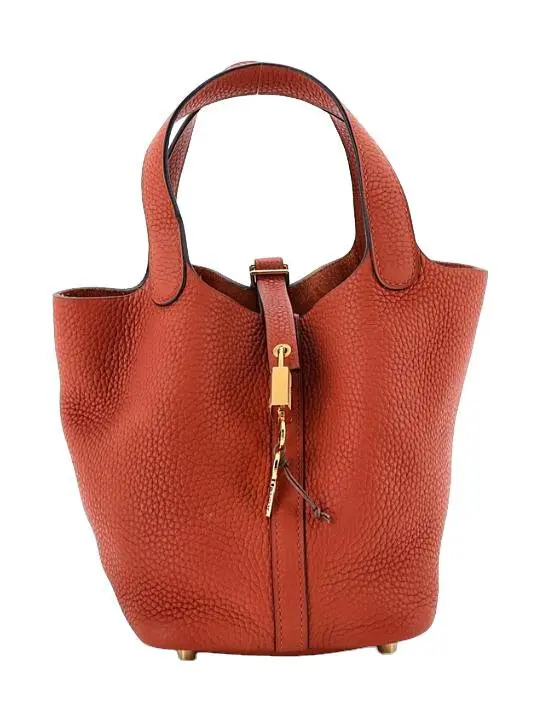 Hermès Pm Picotin Lock Bag Clemence - Brown