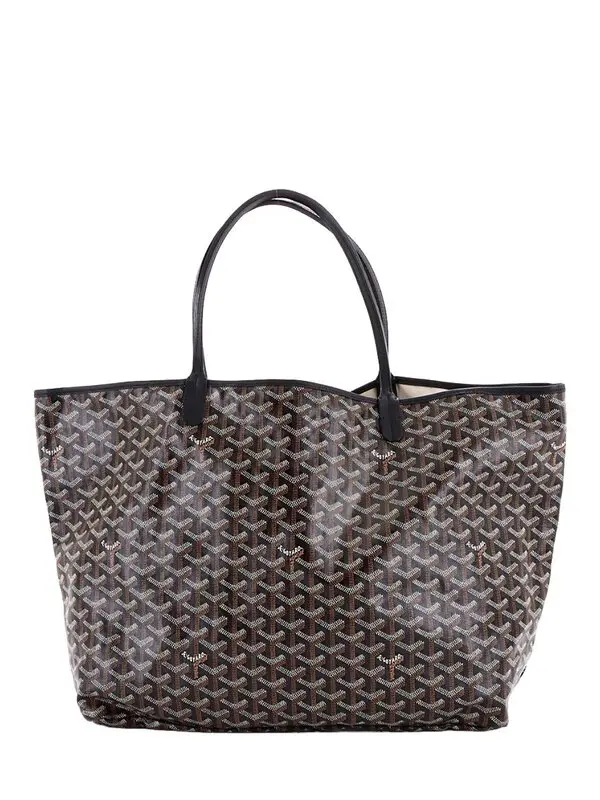 Goyard Gm Saint Louis Tote Coated Canvas - Black
