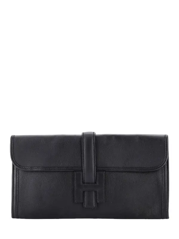 Hermès 29 Jige Elan Clutch - Black