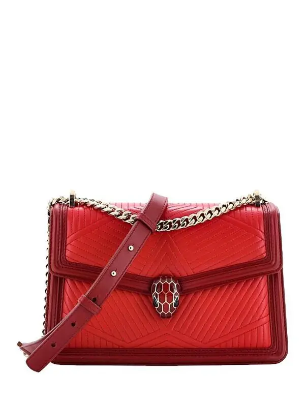 BVLGARI Small Serpenti Forever Shoulder Bag - Red