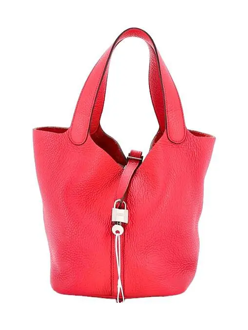 HERMES Pm Picotin Lock Bag Clemence - Pink