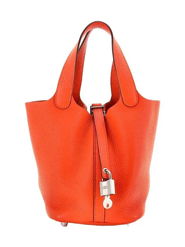 HERMES Picotin Lock Bag Clemence Pm - Orange