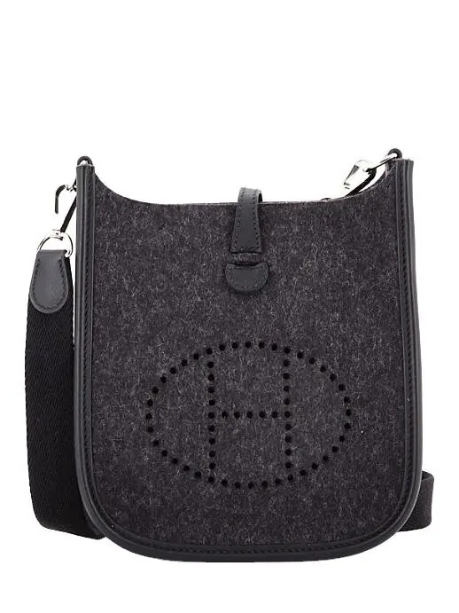HERMES Tpm Evelyne Gen Iii Felt Bag - Gray