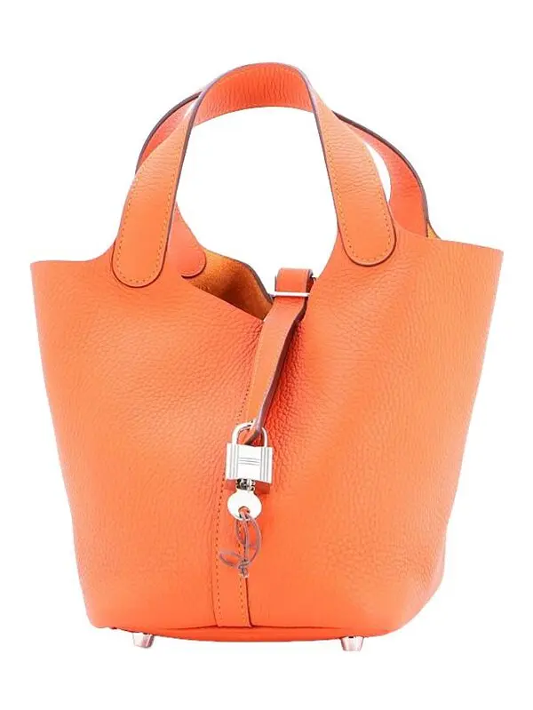 HERMES Hermès Picotin Lock Bag Clemence Pm - Orange