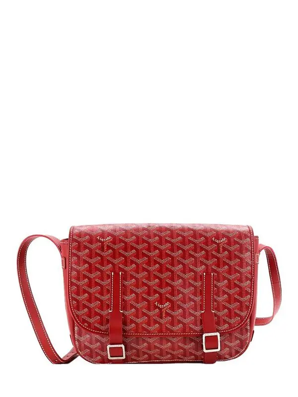 GOYARD Mm Belvedere Messenger Bag Coated Canvas - Red