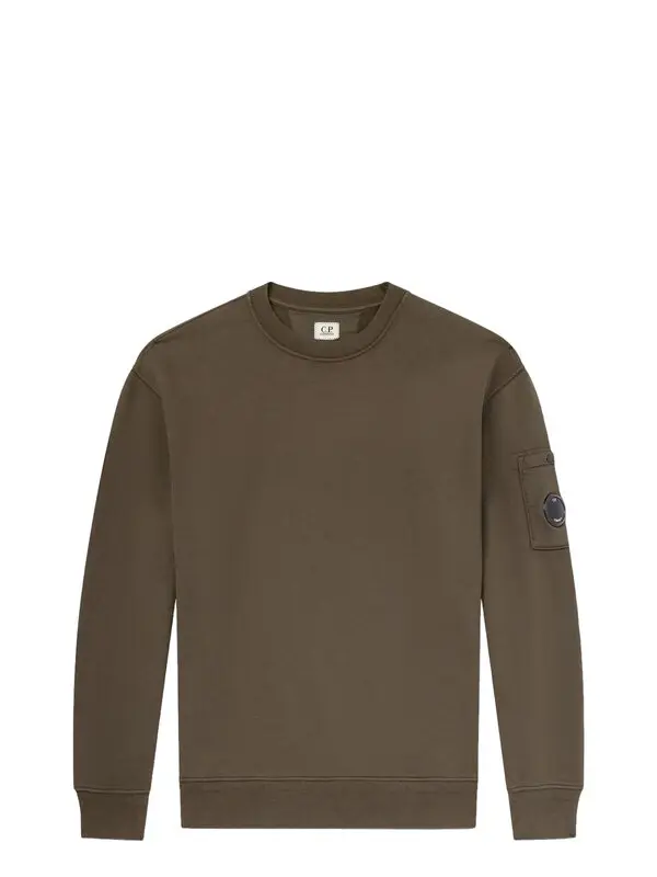 C.P. COMPANY Cotton-jersey Sweatshirt With Logo Applique - Brown