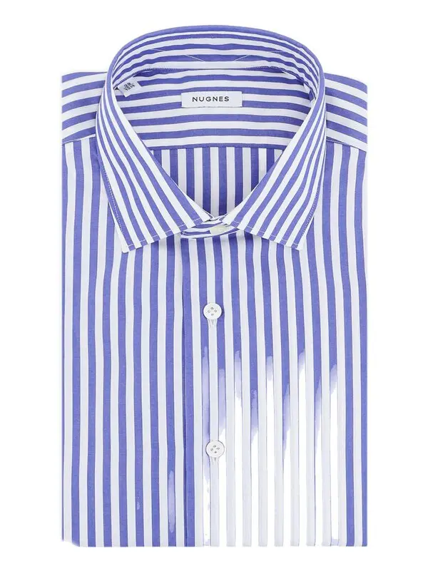 NUGNES 1920 Striped Cotton Shirt - Blue