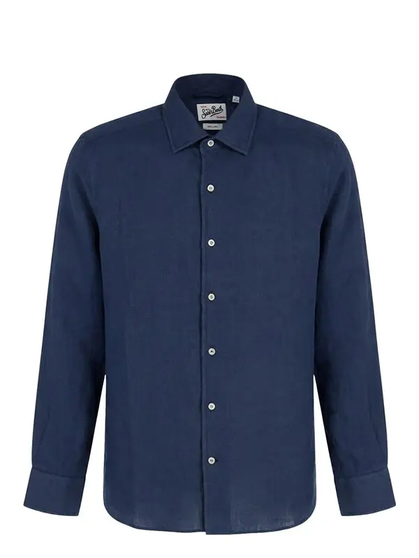 MC2 SAINT BARTH Linen Shirt - Blue