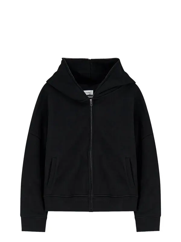 ENTIRE STUDIOS Eternal Zip Cotton Sweatshirt - Black