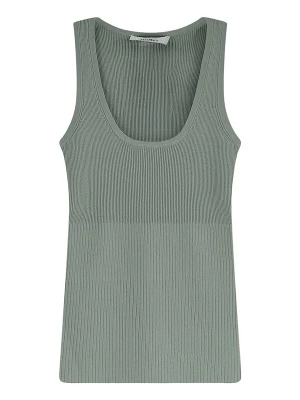 Max Mara Viscose Blend Tank Top - Green