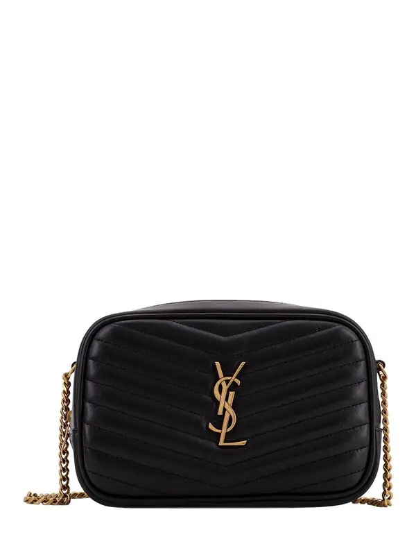 Saint Laurent Mini Lou Quilted Leather Crossbody Bag - Black