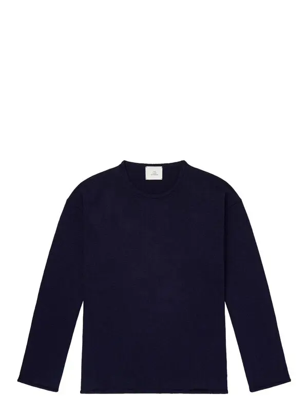 THE ELDER STATESMAN Nora Lite Sycamore Cotton Sweater - Blue