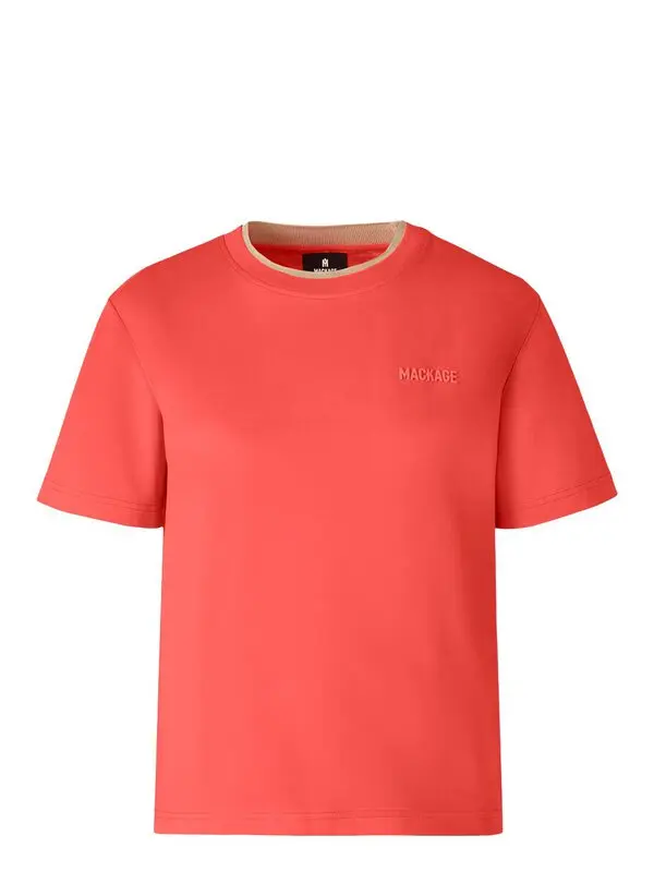 Mackage Tee-wnv Double Crewneck T-shirt - Papaya-taupe