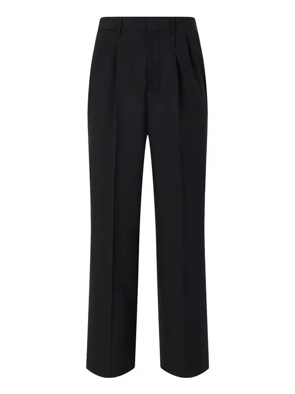 JIL SANDER Straight-leg Pleated Trousers - Black