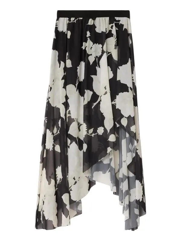 ALLSAINTS Loria Maxi Skirt - Fleurz Black